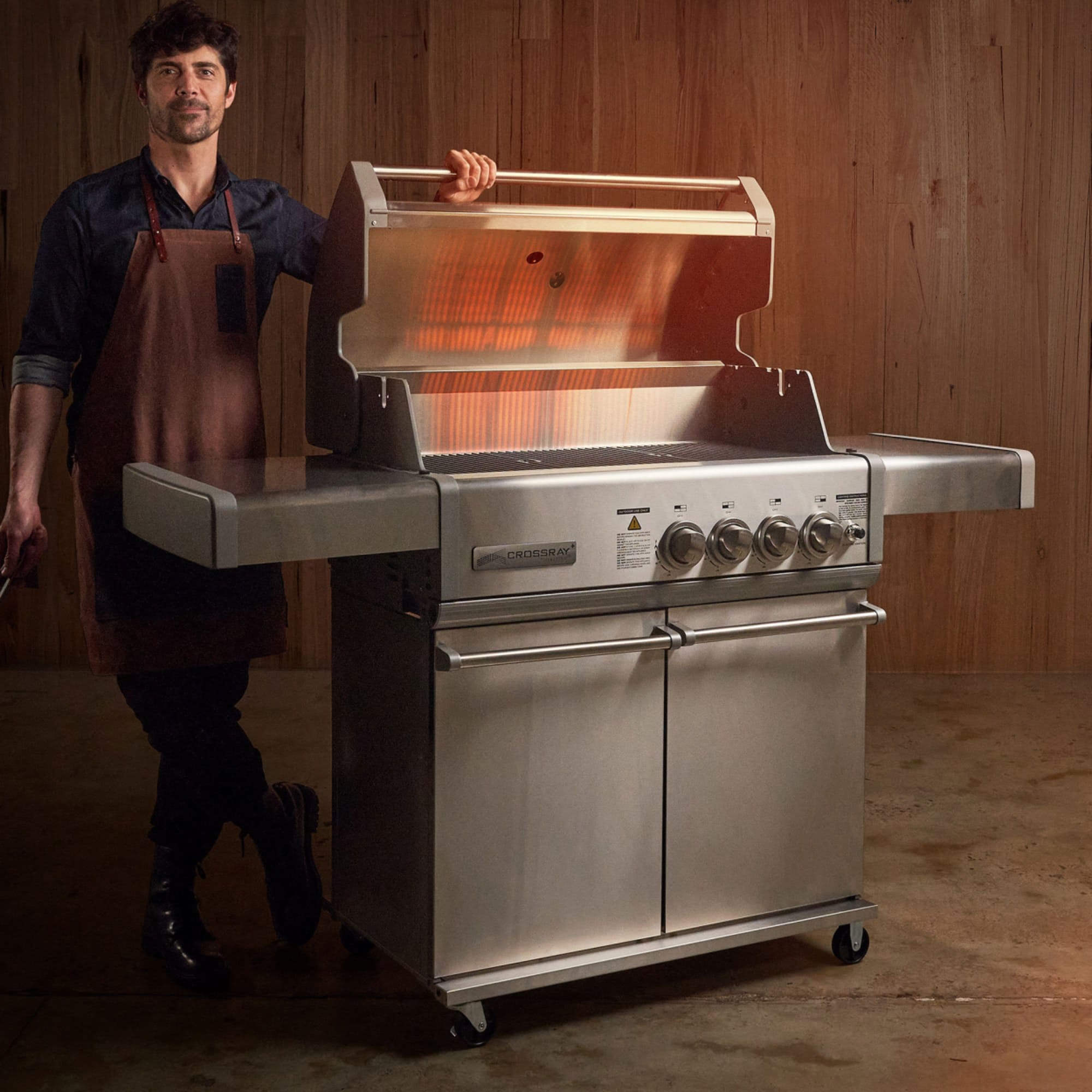 Crossray Trolley BBQ with 4 Infrared Burners | Kitchen Warehouse™